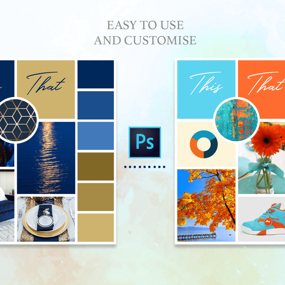 Mood Board Photoshop Template - Intelligent Designz